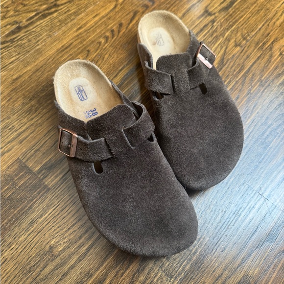 Birkenstock | Shoes | Birkenstock Mocha Boston Clog Soft Footbed | Poshmark